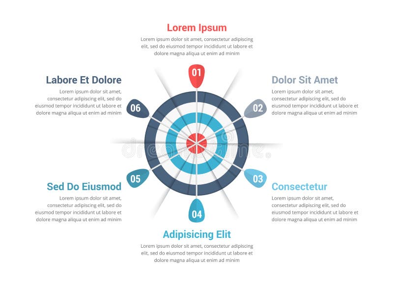 Target with Six Arrows stock vector. Illustration of number - 211421053