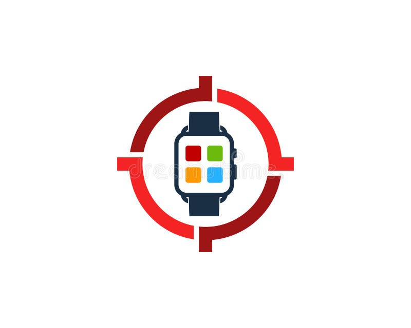 Target Smart Watch Logo Icon Design Stock Vector - Illustration of hour ...