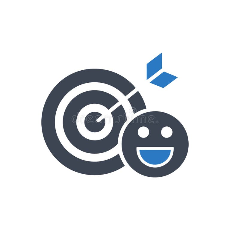 Target Smiley Icon stock vector. Illustration of success - 361728588