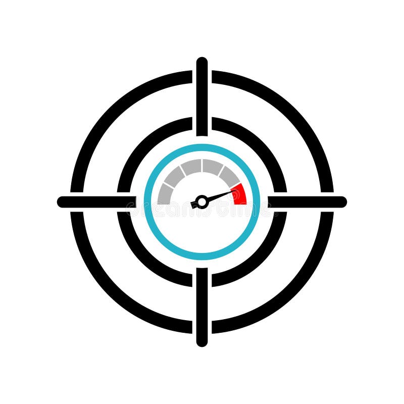 Car Speedometer with a Target in the Middle. Stock Vector ...