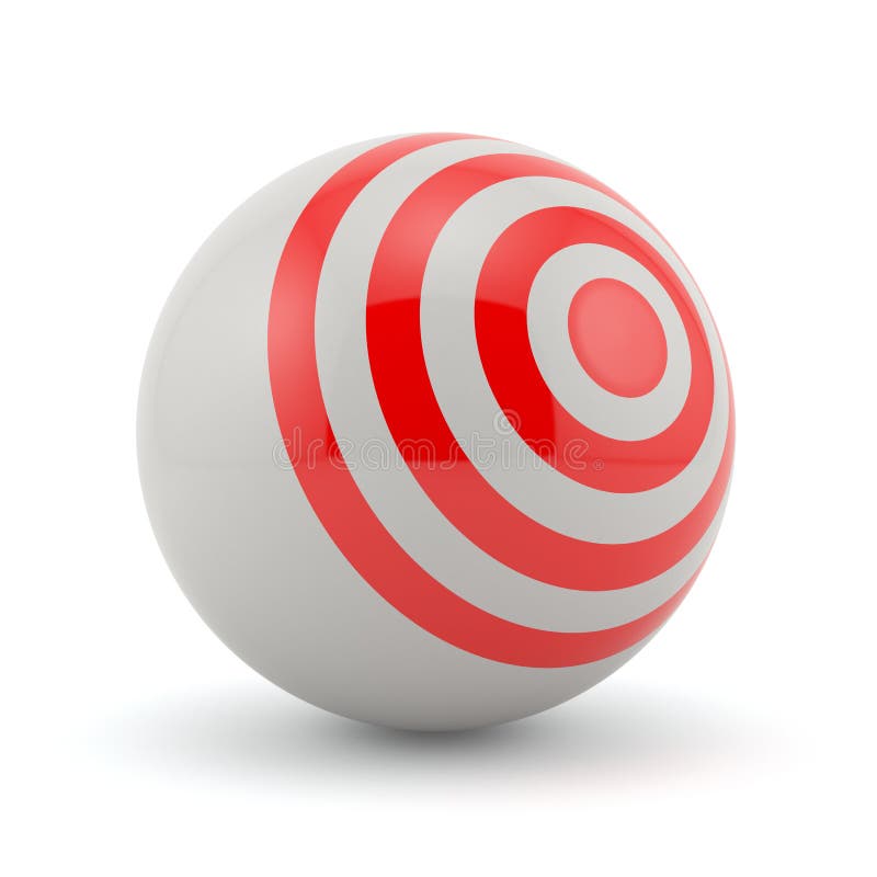 3d Target Sphere and Arrow on Progress Graphs Stock Illustration ...