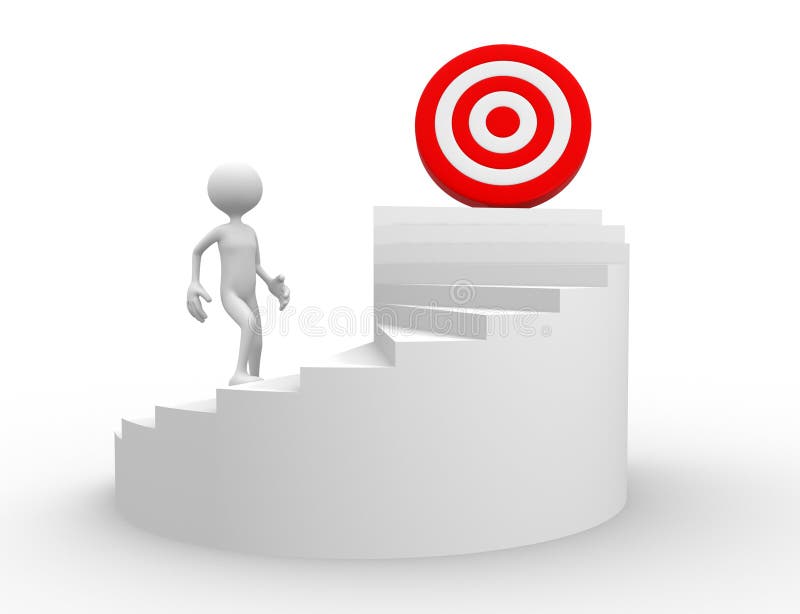 Target and stairs stock illustration. Illustration of people - 32317041