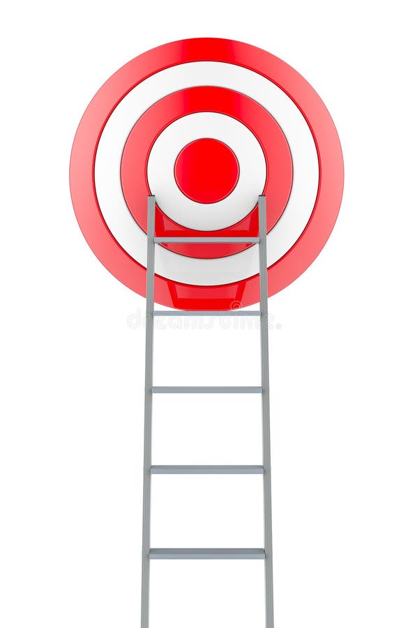 Target and Stairs. Progress and Success, Concept Stock Illustration ...