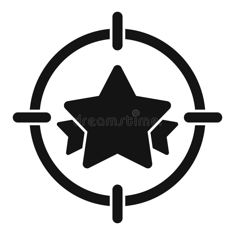 Target of Star Speaker Icon Simple Vector. Motivational Leader Stock ...