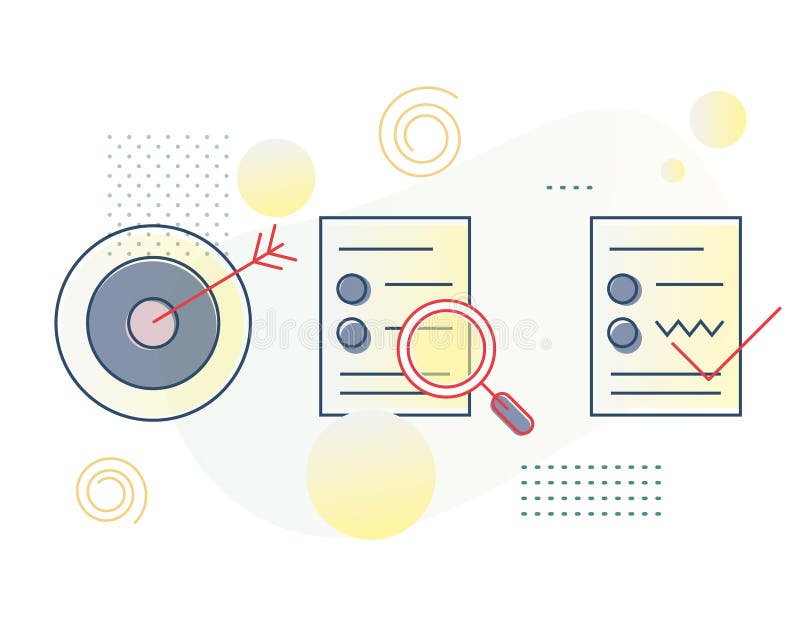 Target Strategy and Document Validation Process - Icon Stock Vector ... Target Strategy and Document Validation Process - Icon Stock Vector ...