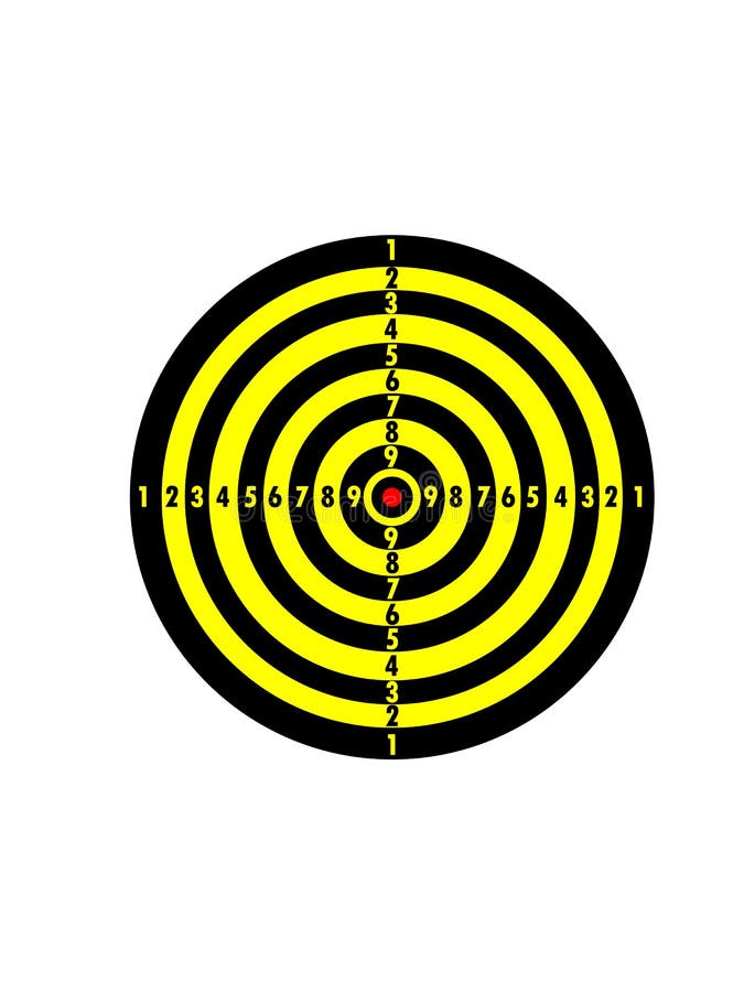Target is Striped with Yellow and Black Lines Stock Illustration ...