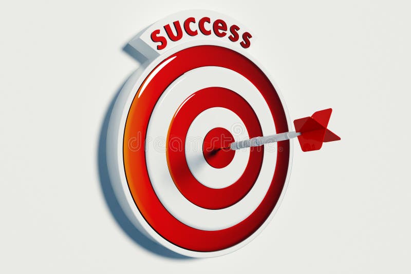 Target and Success stock illustration. Illustration of perfection ...