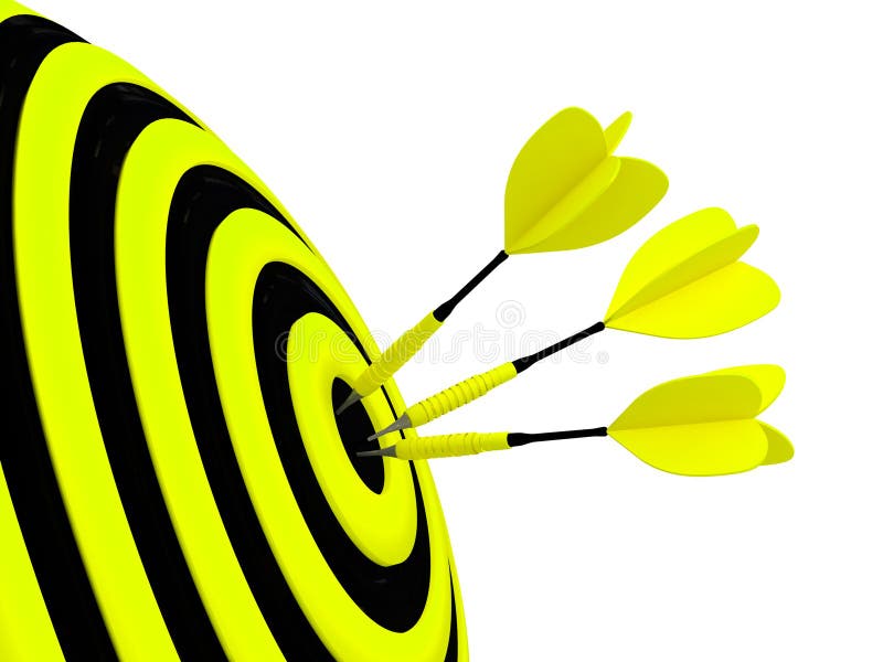 Bee on Target stock illustration. Illustration of stung - 12269149