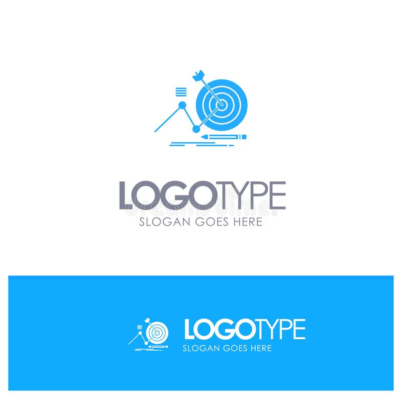 Target, Success, Goal, Focus Blue Solid Logo with Place for Tagline ...