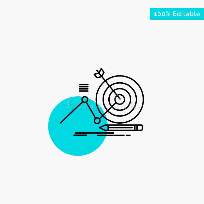 Target, Success, Goal, Focus Turquoise Highlight Circle Point Vector ...