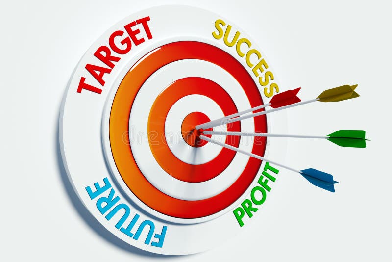 Target Success Profit Future Stock Illustration - Illustration of icons ...