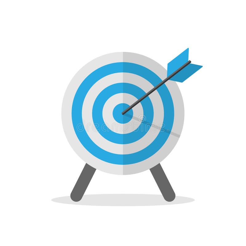 Target Symbol in Blue Color Flat Vector Illustration EPS 10 Stock ...