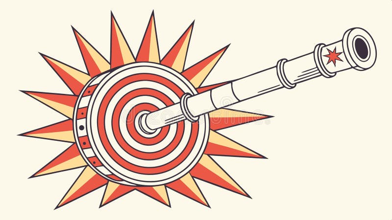 Target Symbol Centered within a Sunburst or Star Shape Aim Focus ...