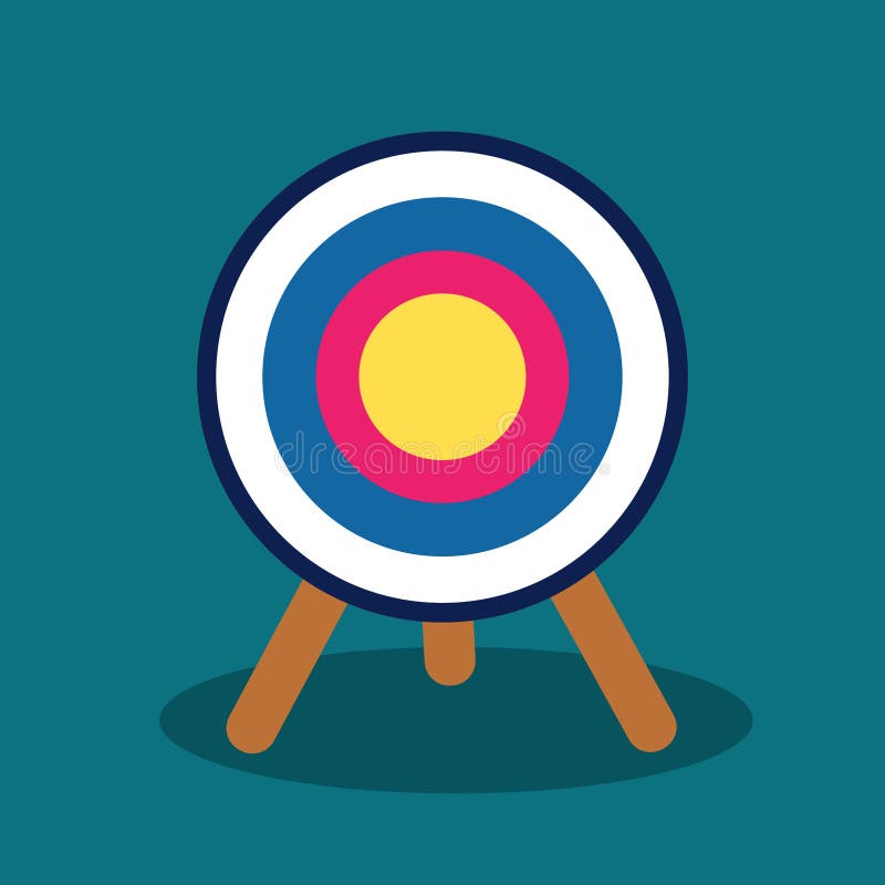Target Symbol Isolate on a Blue Background. Vector Illustration Eps ...