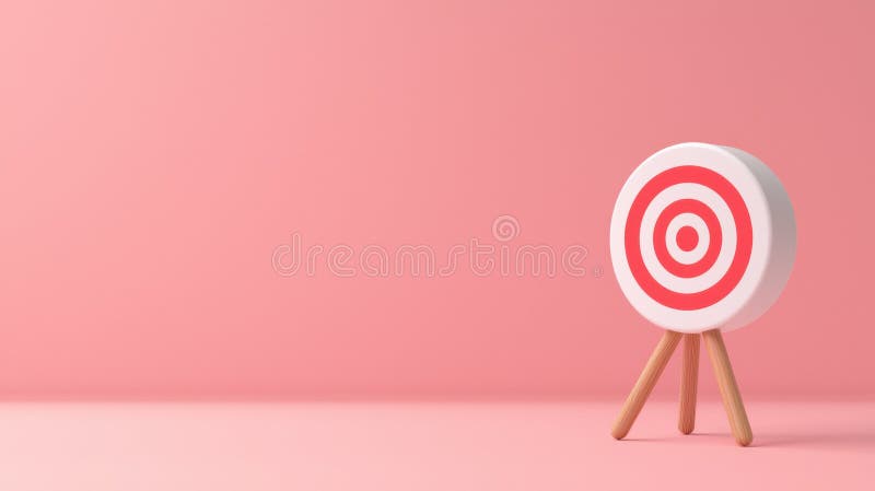 Target Symbol on Pink Background, Representing Marketing Goals and ...