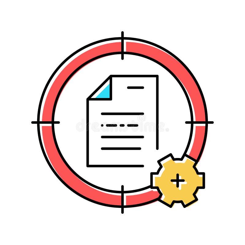 Target System File Color Icon Vector Illustration Stock Vector ...