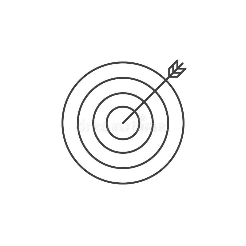 Target Thin Line Icon, Bullseye Outline Vector Logo Illustration Stock ... Target Thin Line Icon, Bullseye Outline Vector Logo Illustration Stock ...