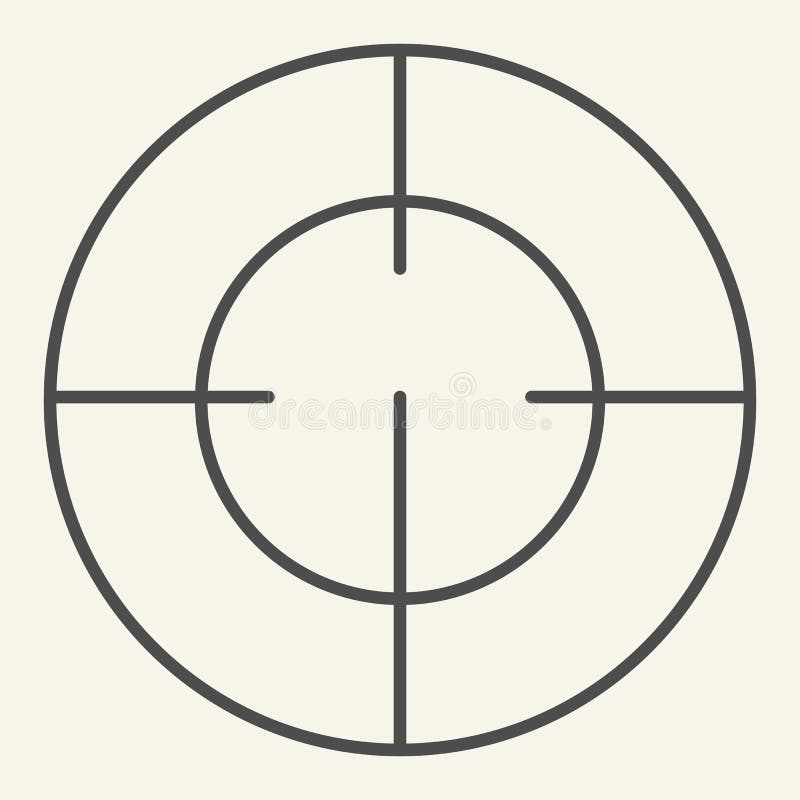 Target Thin Line Icon. Shooting Target Vector Illustration Isolated on ...