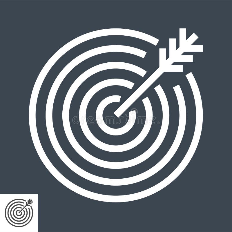 Target Thin Line Vector Icon Stock Vector - Illustration of advantage ...