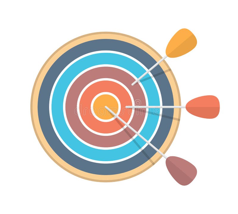 Target with Three Arrows stock vector. Illustration of presentation ...