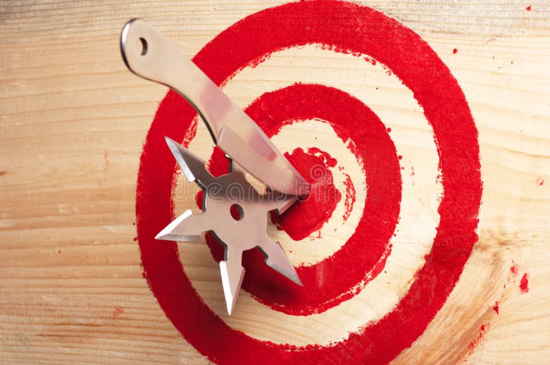 Target and the Throwing Weapon. Stock Image - Image of competitive ...