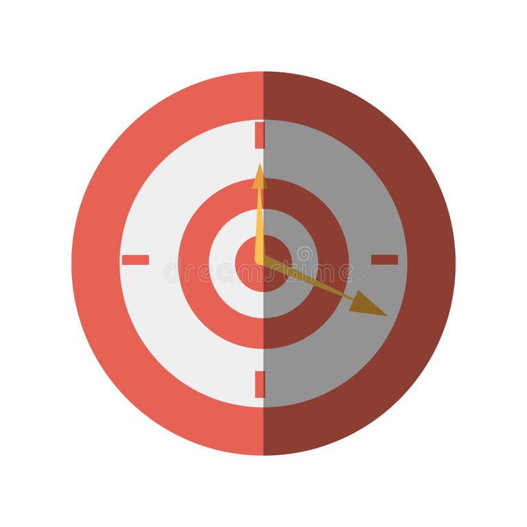 Target Time Clock Isolated Icon Stock Vector - Illustration of center ...