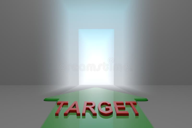 Target to the open gate stock illustration. Illustration of business ...