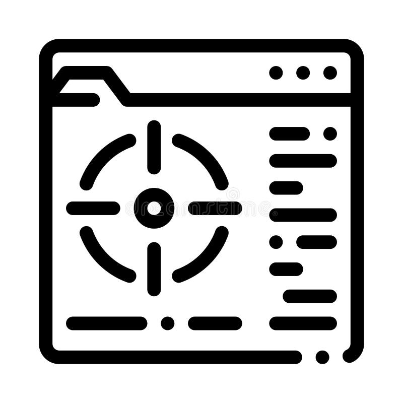 Target To Specific Folder Icon Vector Outline Illustration Stock Vector ...