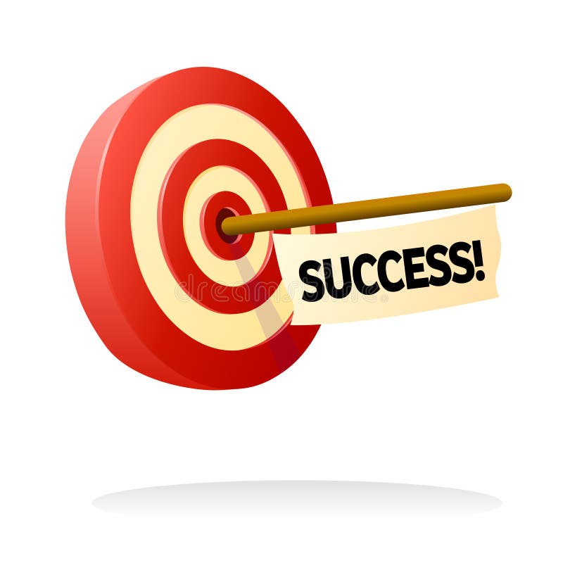 Target to success stock vector. Illustration of worker - 11464510
