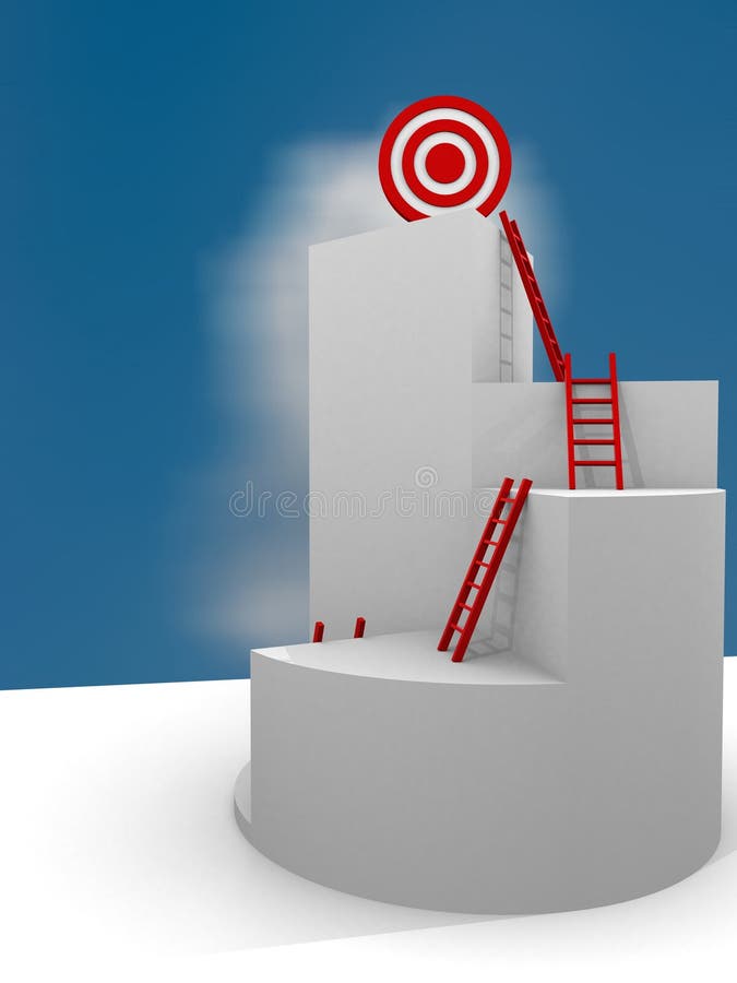 Target and stairs stock illustration. Illustration of people - 32317041