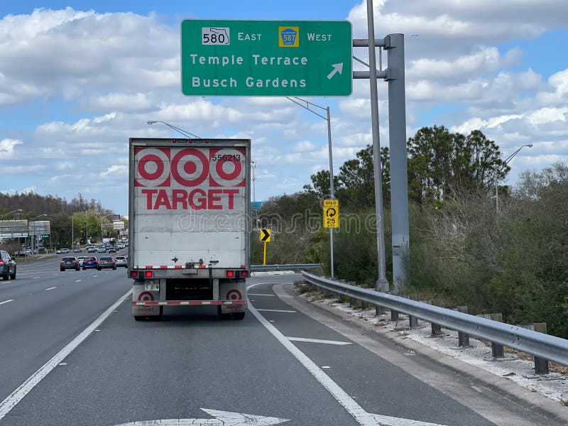 Target Truck Getting Off an Exit in Tampa, Florida February 17, 2022 ...