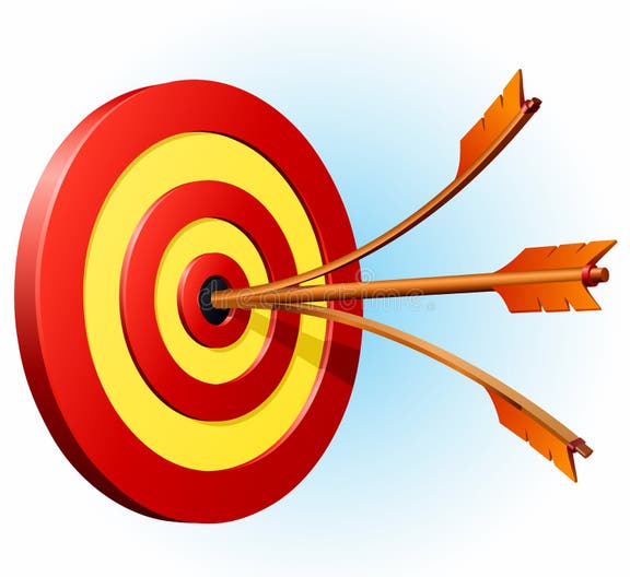 Target with two arrows stock vector. Illustration of inspiration - 44789676
