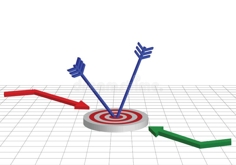 Target Trading stock vector. Illustration of arrows - 121462324