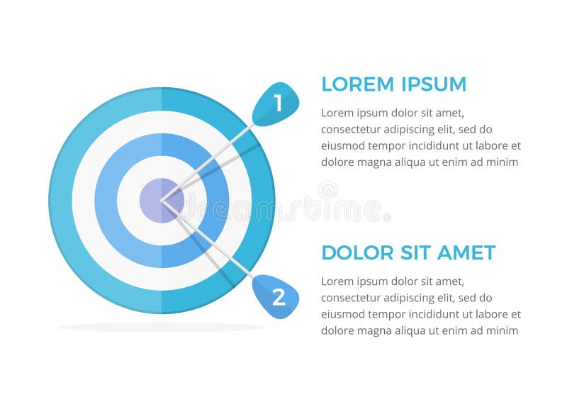 Target with Two Arrows stock vector. Illustration of design - 251574999