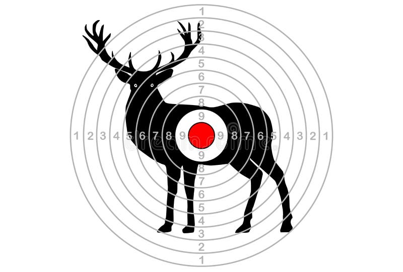 The Target Vector Elk, Deer Stock Vector - Illustration of archery ...