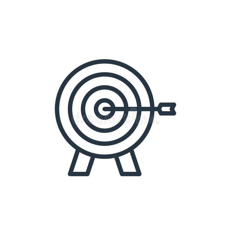 Target Vector Icon. Target Editable Stroke. Target Linear Symbol for ...