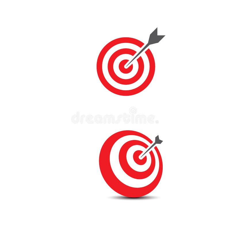 Target Vector Icon Illustration Stock Vector - Illustration of ...