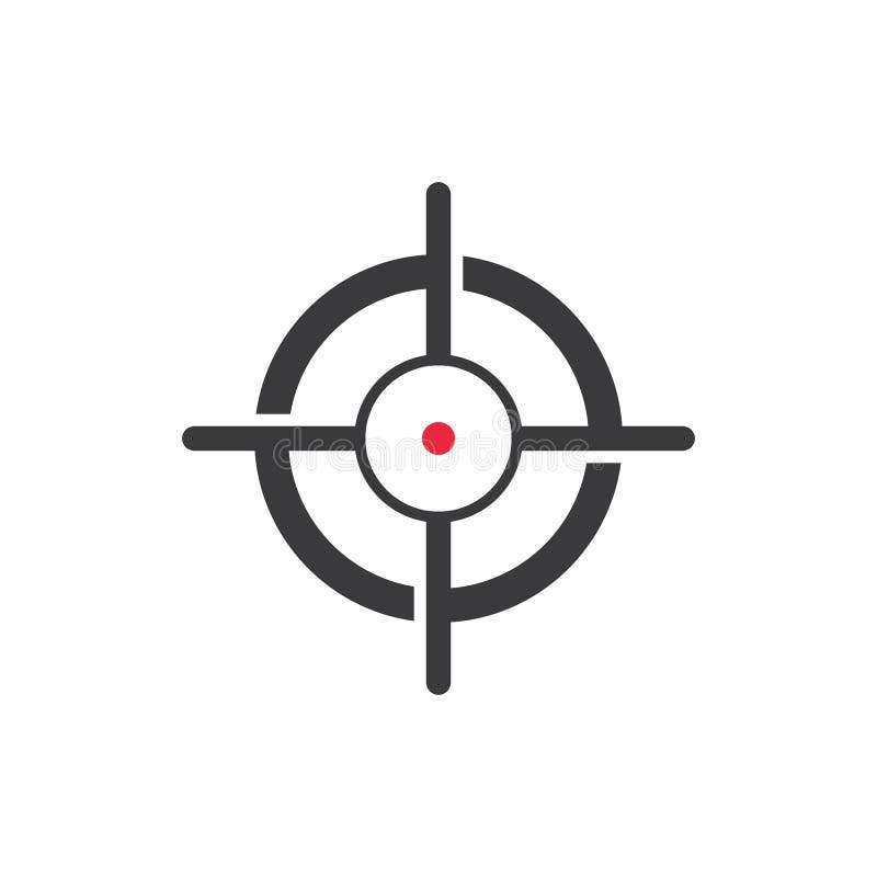 Target Vector Icon Illustration Stock Vector - Illustration of flat ...