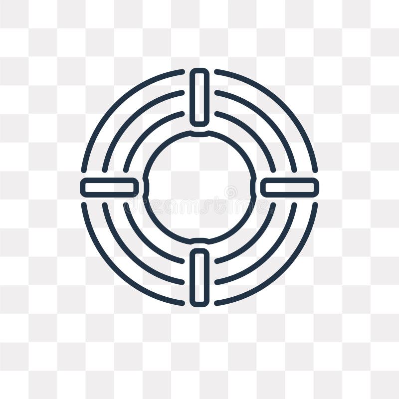 Target Vector Icon Isolated on Transparent Background, Linear Ta Stock ...