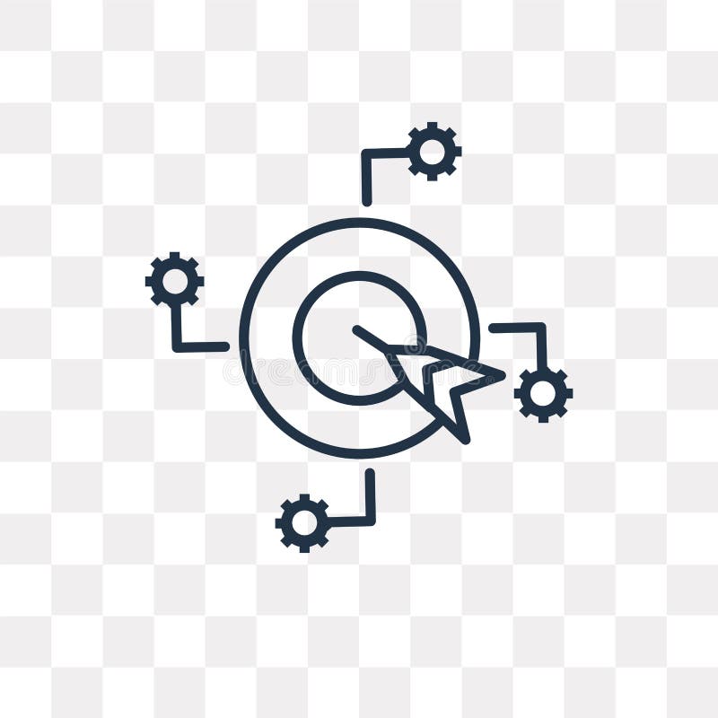 Target Vector Icon Isolated on Transparent Background, Linear Ta Stock ...