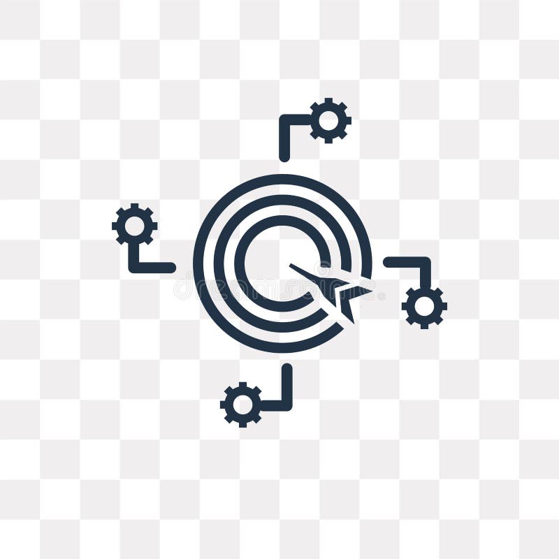 Target Vector Icon Isolated on Transparent Background, Linear Ta Stock ...