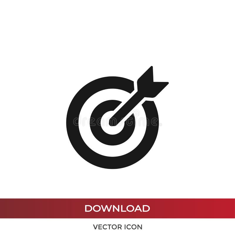 Target Vector Icon in Modern Design Style for Web Site and Mobile App ...