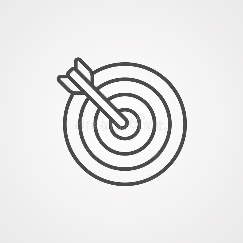 Target Vector Icon Sign Symbol Stock Illustration - Illustration of ...