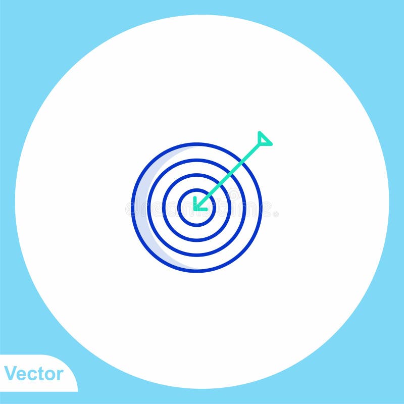 Target Vector Icon Sign Symbol Stock Illustration - Illustration of ...
