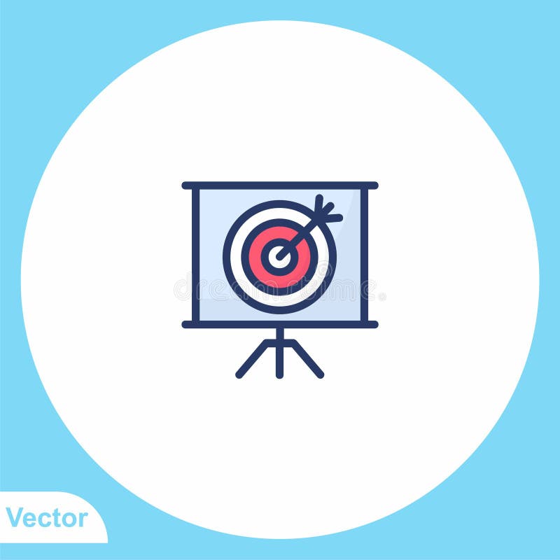 Target Vector Icon Sign Symbol Stock Illustration - Illustration of ...