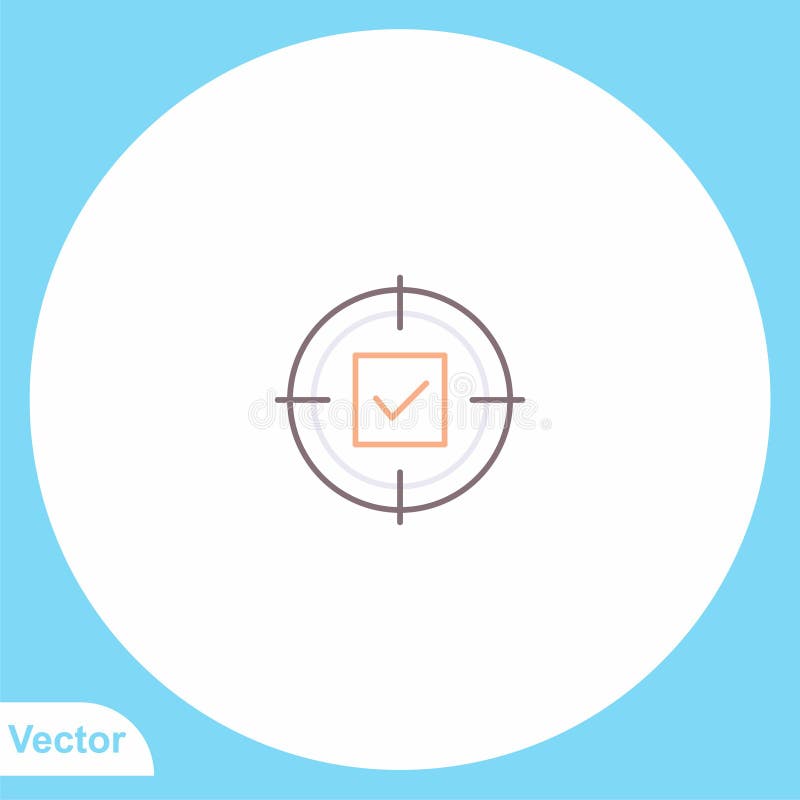 Target Vector Icon Sign Symbol Stock Illustration - Illustration of ...
