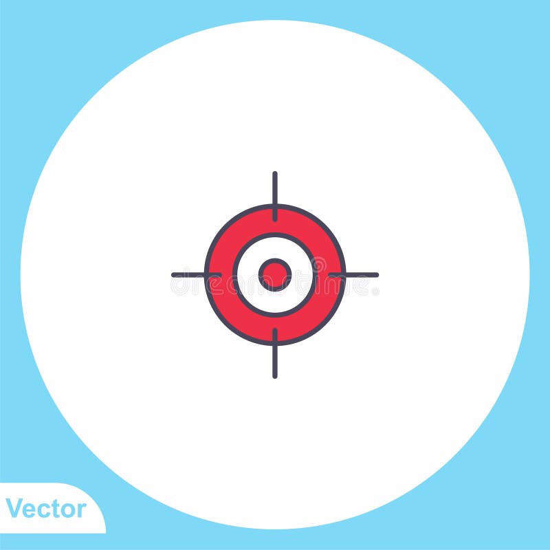 Target Vector Icon Sign Symbol Stock Illustration - Illustration of ...