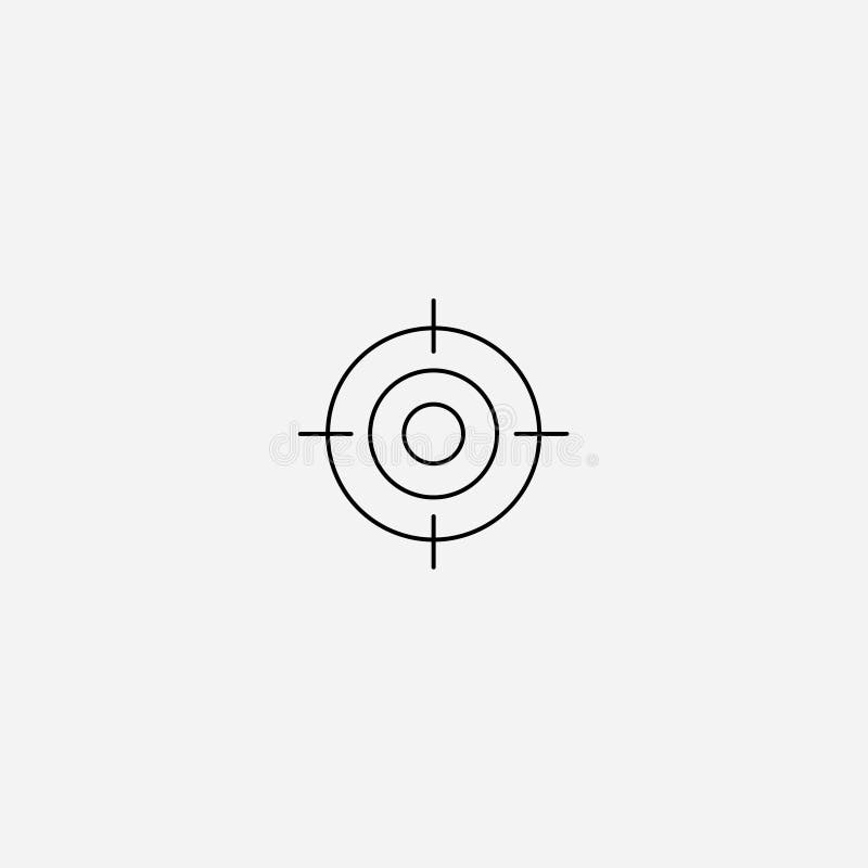 Target Vector Icon Sign Symbol Stock Vector - Illustration of internet ...