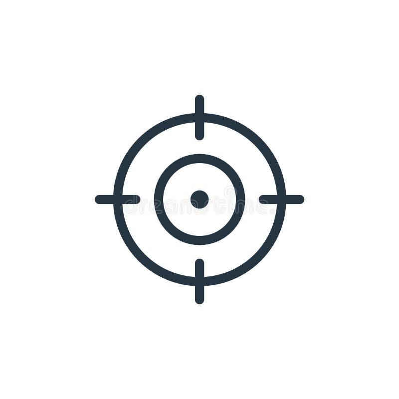 Target Vector Icon. Target Editable Stroke. Target Linear Symbol for ...