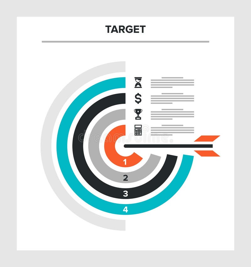 Target Vector Illustration Concept Stock Vector - Illustration of idea, symbol: 364378443